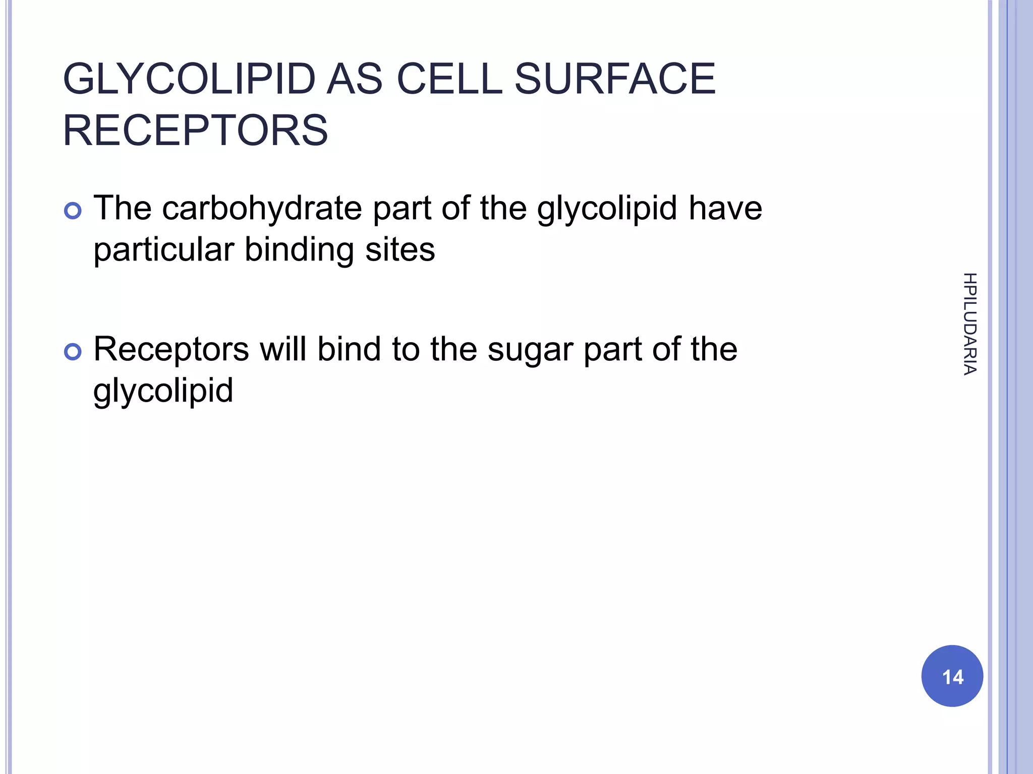 Functions of glycolipid | PPTX