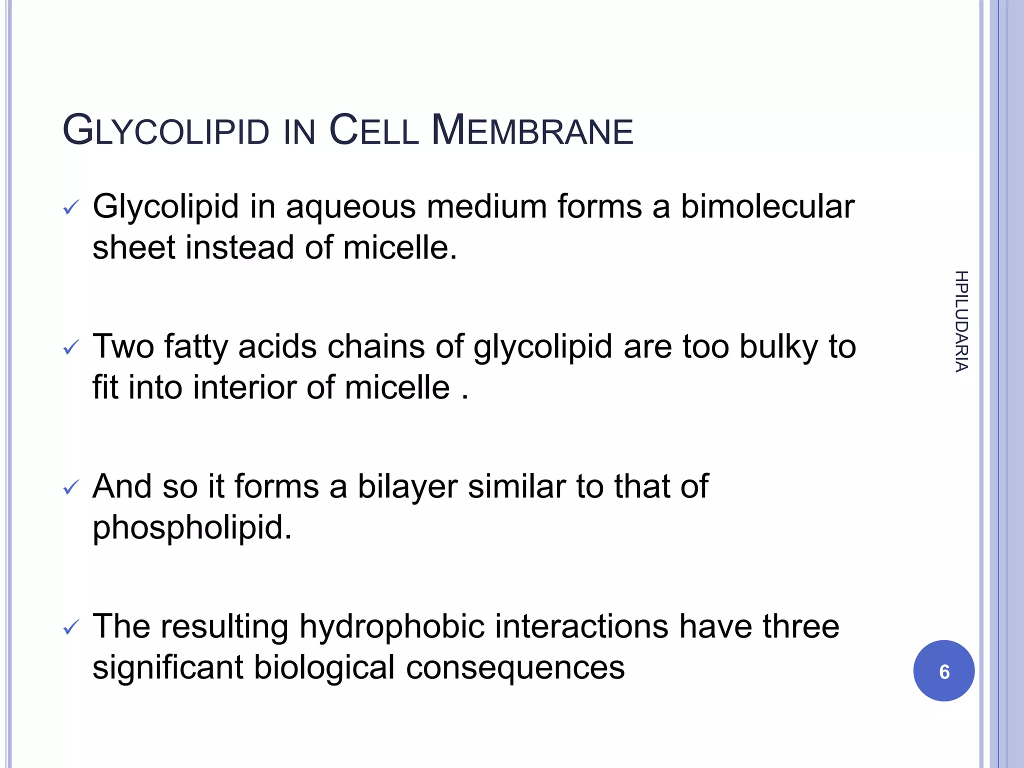 Functions of glycolipid | PPTX