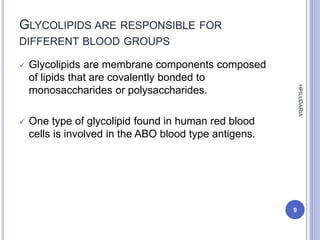 Functions of glycolipid | PPTX