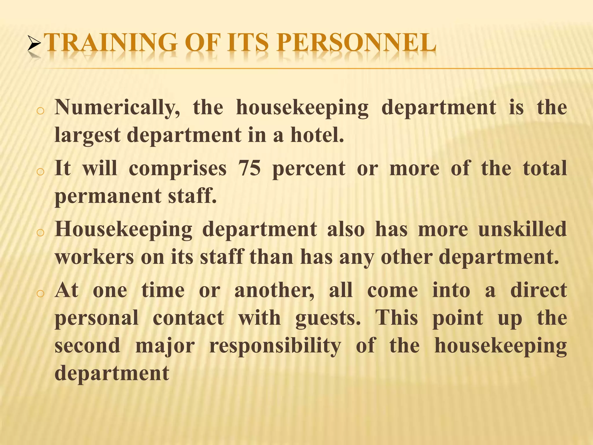 Functions of houskeeping department | PPTX