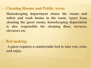 Functions of houskeeping department | PPTX