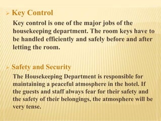 Functions of houskeeping department | PPTX