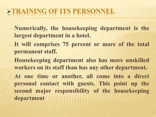 Functions of houskeeping department | PPTX