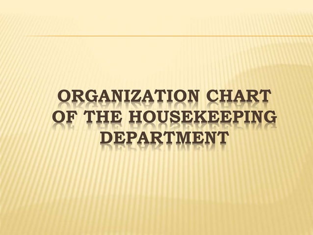 Functions of houskeeping department | PPTX