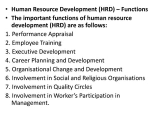 Functions of hrd | PPTX