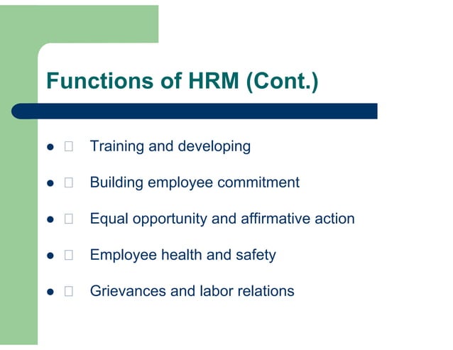 Functions Of Hrm | PDF