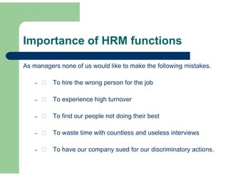 Functions Of Hrm | PDF