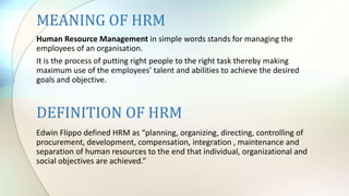 Functions of Human Resource Management | PPTX