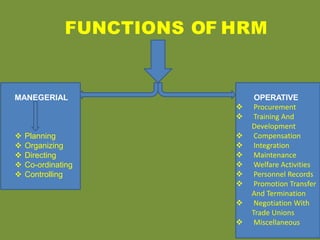 Functions of hrm | PPTX