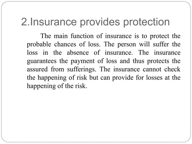Functions of insurance | PPTX