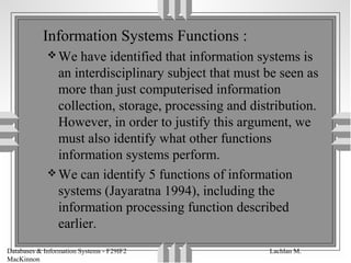 Functions of is | PPT