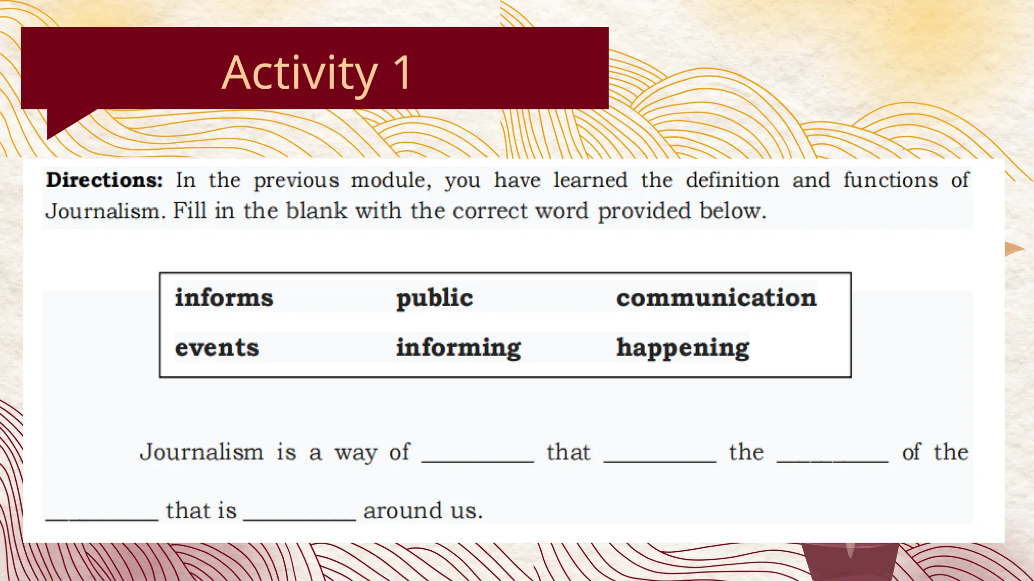 PPT OF DIFFERENT FUNCTIONS OF JOURNALISM | PPTX