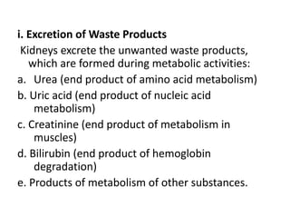 Functions of kidney | PPTX