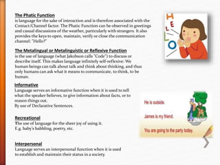 Functions of Language | PPTX