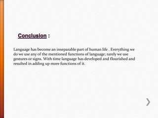 Functions of Language | PPTX