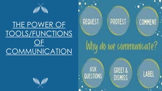 FUNCTIONS OF LANGUAGE,commmunication functions of a language | PPT