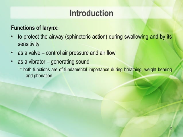 Functions of larynx | PPT