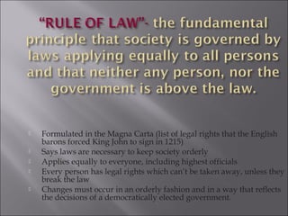 Functions of LAW | David Ford Avon CT | PPT