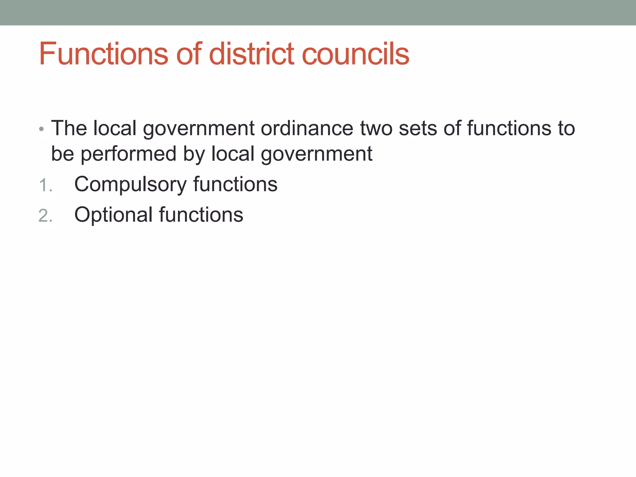 Functions of local government | PPTX