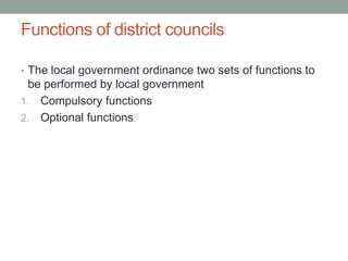 Functions of local government | PPTX