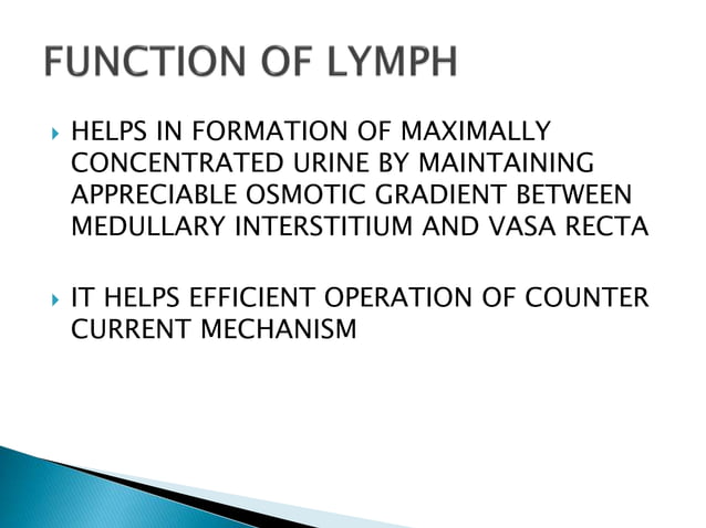 Functions of lymph | PPTX