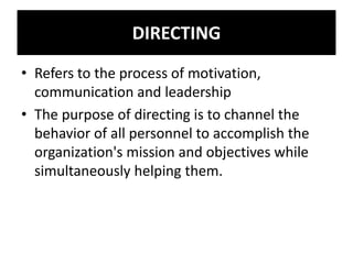 Functions of management | PPTX | Business Administration | Business