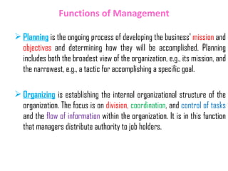 Functions of management | PPT