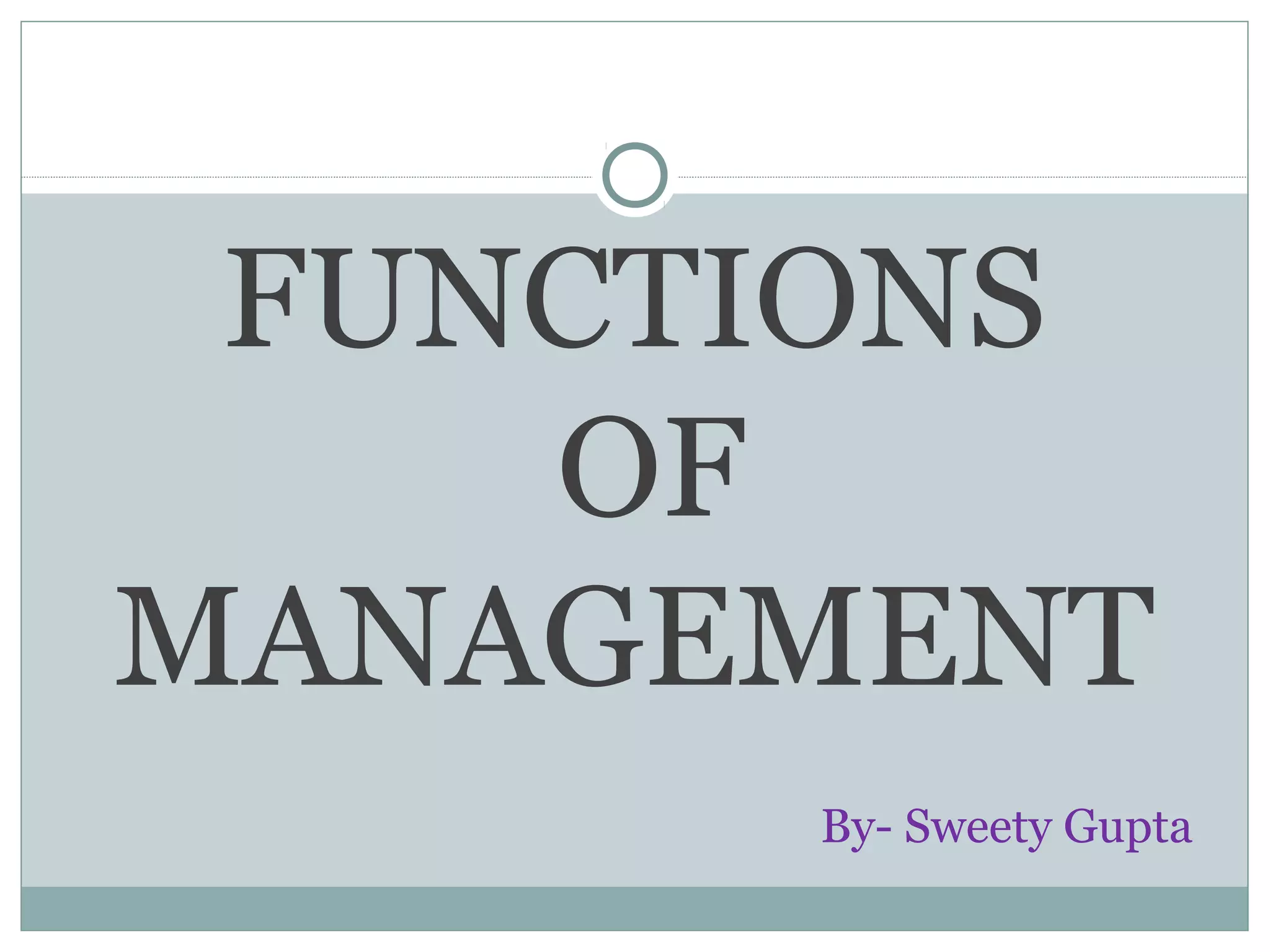 Five Functions of management. | PPT