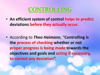 Functions of management | PPTX