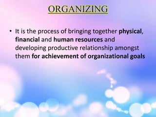 Functions of management | PPTX