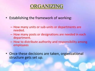 Functions of management | PPTX