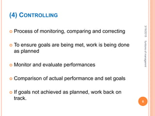 Functions of management | PPTX
