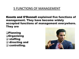 Functions of management | PPTX