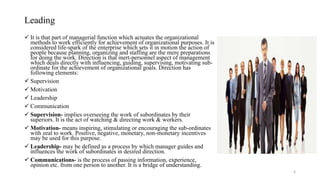 Functions of management | PPTX