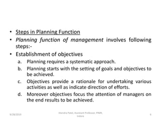Functions of management | PPTX