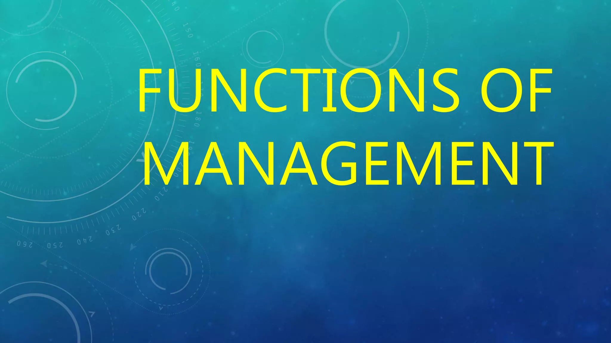 Functions of management | PPTX