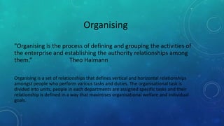 Functions of management | PPTX