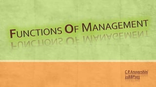 Functions of management | PPT