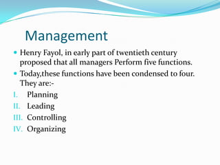 Functions of management | PPTX