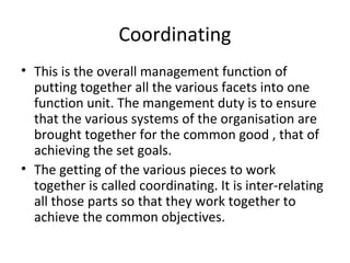 Functions of managers | PPT