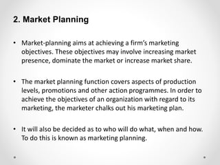 Functions of marketing & strategic marketing planning | PPTX