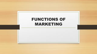 FUNCTIONS OF MARKETING-PRICING ,PROMOTION,DISTRIBUTION | PPT