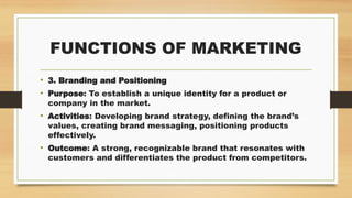 FUNCTIONS OF MARKETING-PRICING ,PROMOTION,DISTRIBUTION | PPT