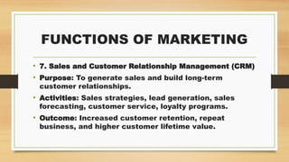 FUNCTIONS OF MARKETING-PRICING ,PROMOTION,DISTRIBUTION | PPTX