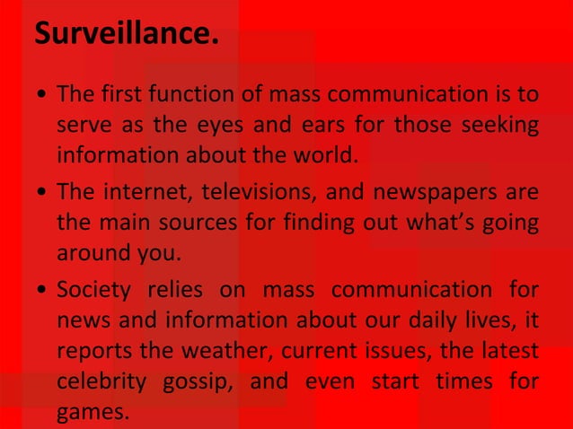 Functions of mass communication | PPT