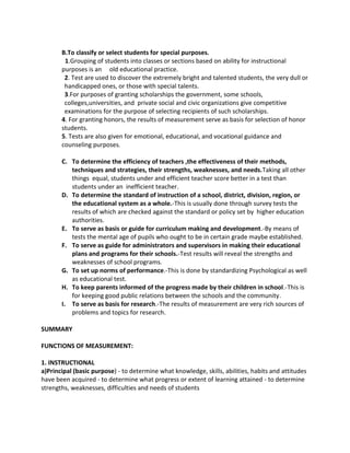 Functions of measurement | DOCX