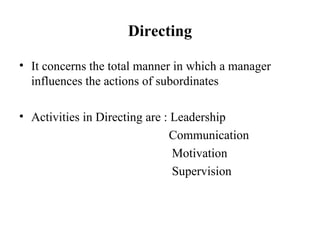 Functions of mgmt | PPT