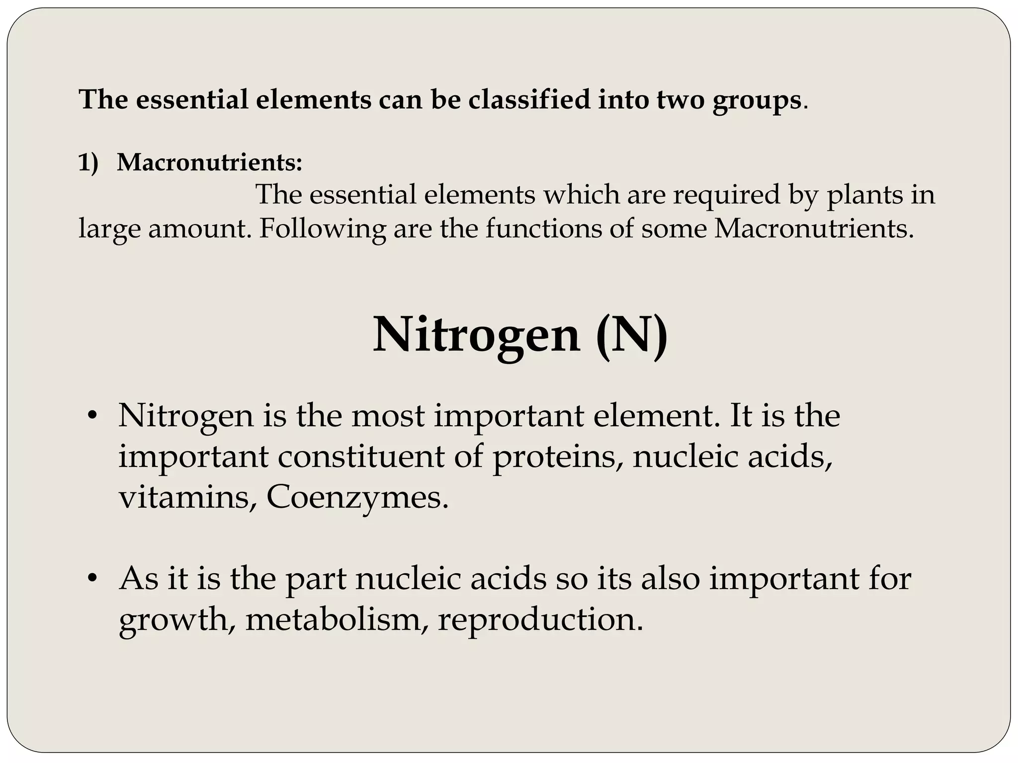 Mineral Nutrition and Functions | PPTX