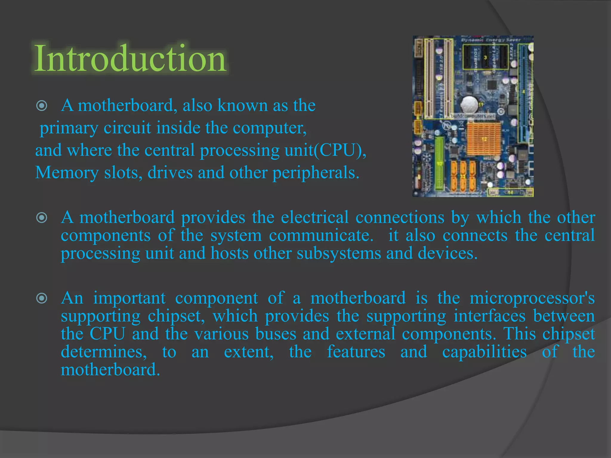 Functions of motherboard | PPTX | Operating Systems | Computer Software ...