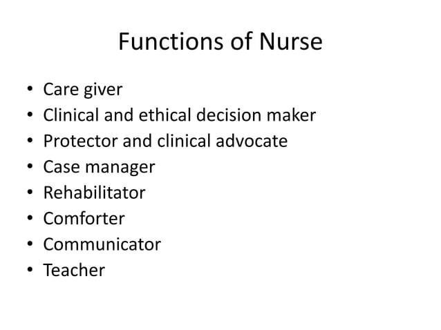 Functions of Nurse.pptx | Parenting Babies and Toddlers | Parenting
